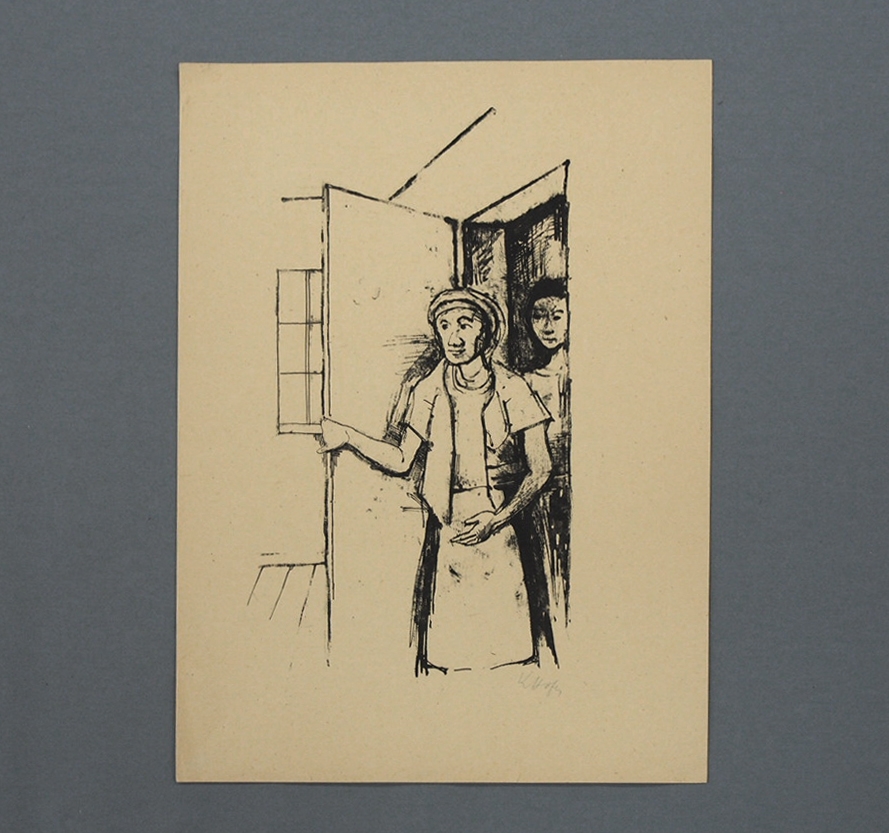 Karl Hofer | Unter der Tür (1947) | MutualArt