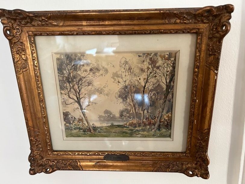 Paul Emile Lecomte | Forest landscape with lake | MutualArt