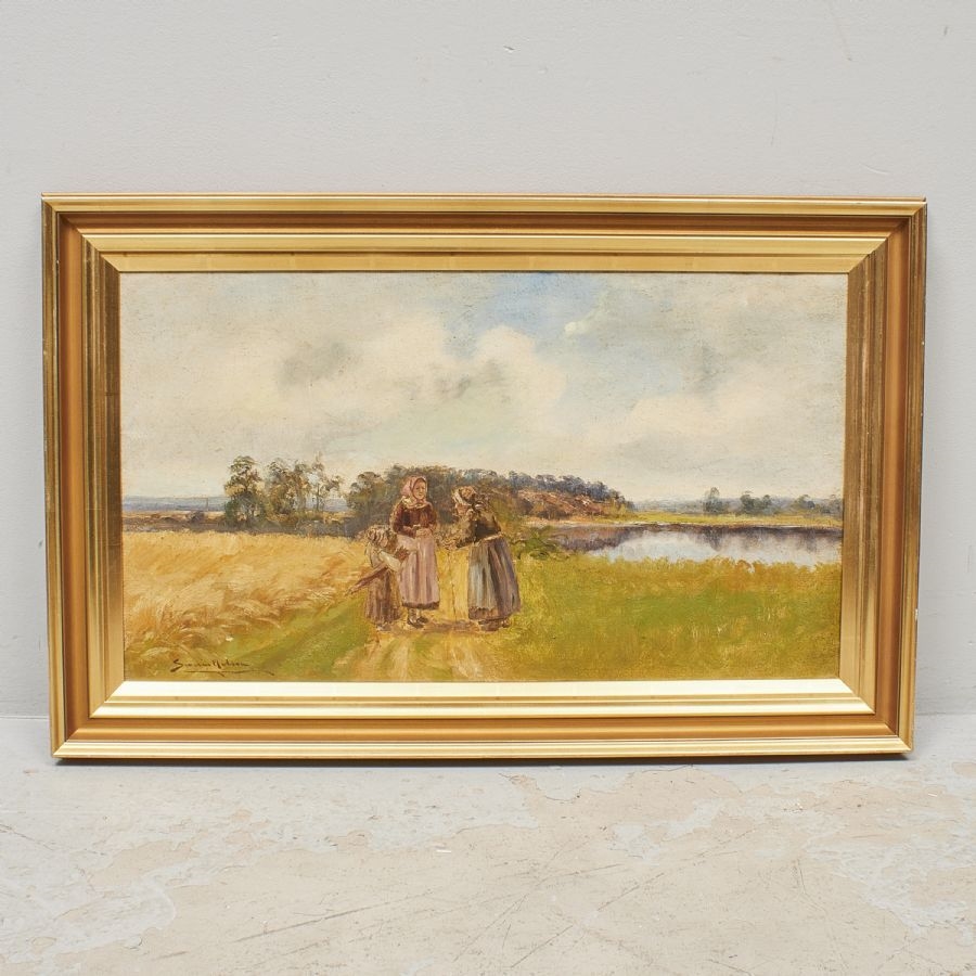 Johan Severin Nilson | Landskap med figurer | MutualArt