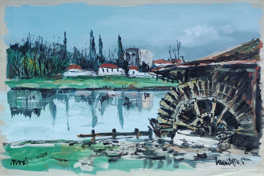 L.P.‏ Robert Lavoine | View of Moret | MutualArt