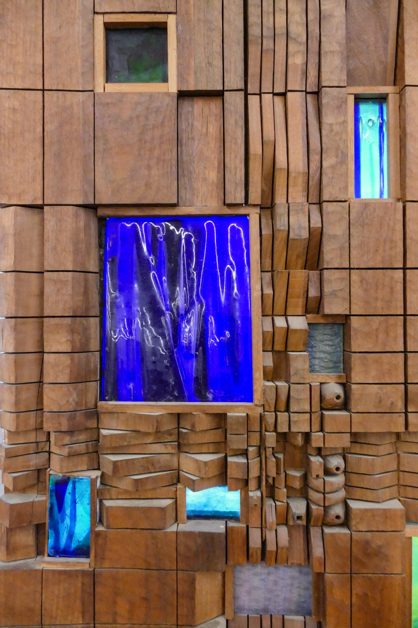 Leroy Setziol | Grid Wall Relief with Glass Inclusions | MutualArt