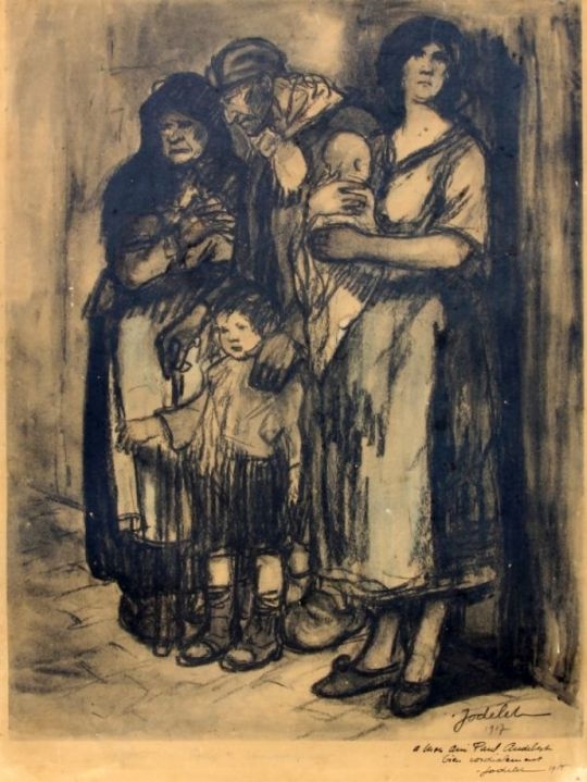 Charles Emmanuel Jodelet | Family with children (1917) | MutualArt