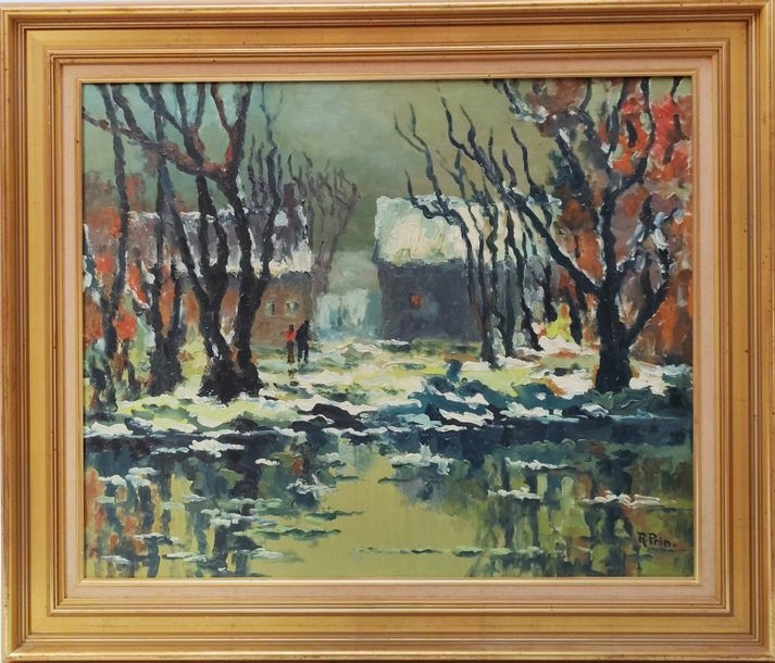 Rene Prin | Snow in Cocherel | MutualArt