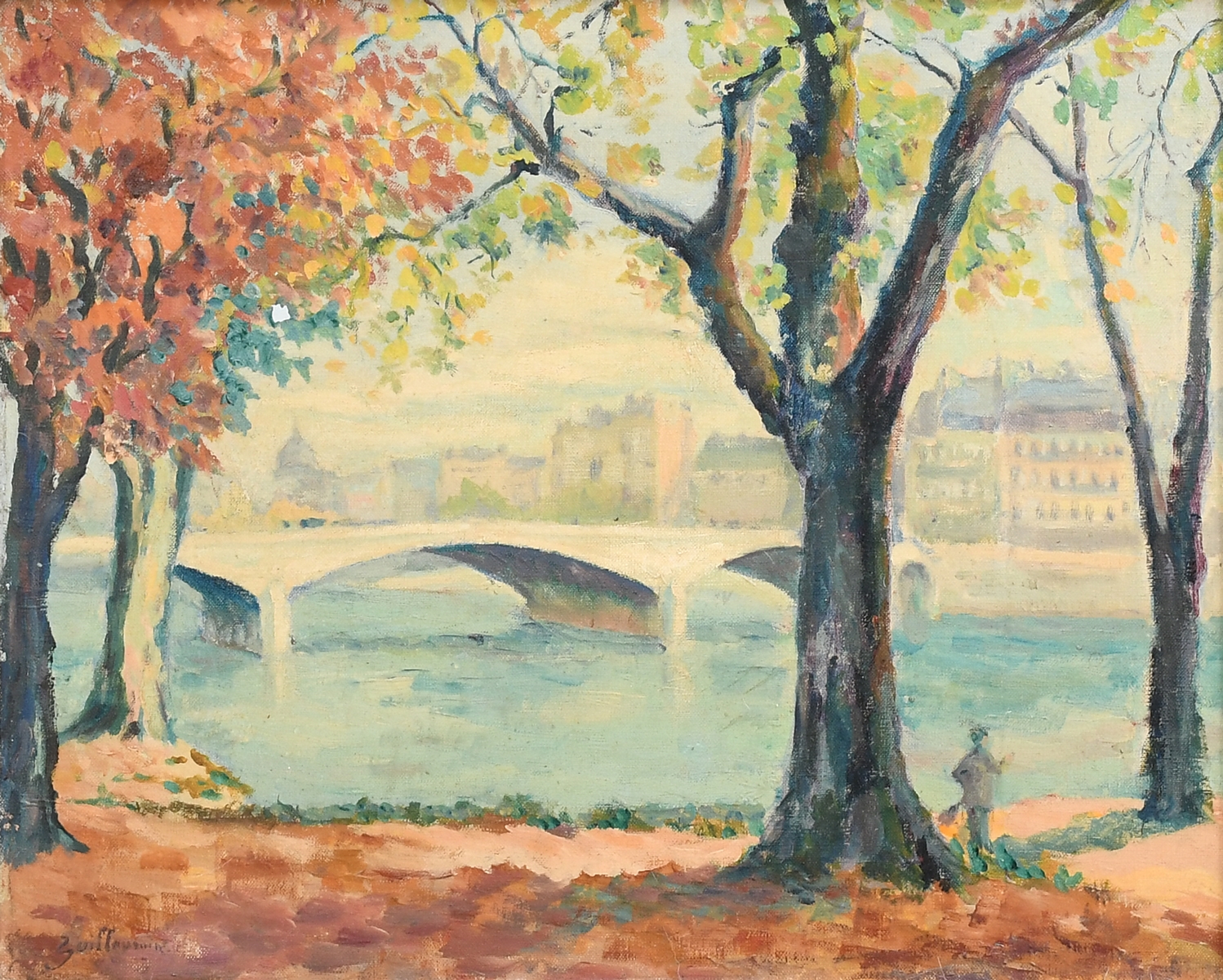 Armand Guillaumin | Landscape with Seine | MutualArt