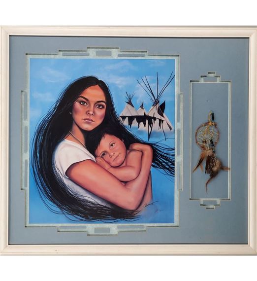 Debra Colburn | Indian Print with Dream Catcher | MutualArt