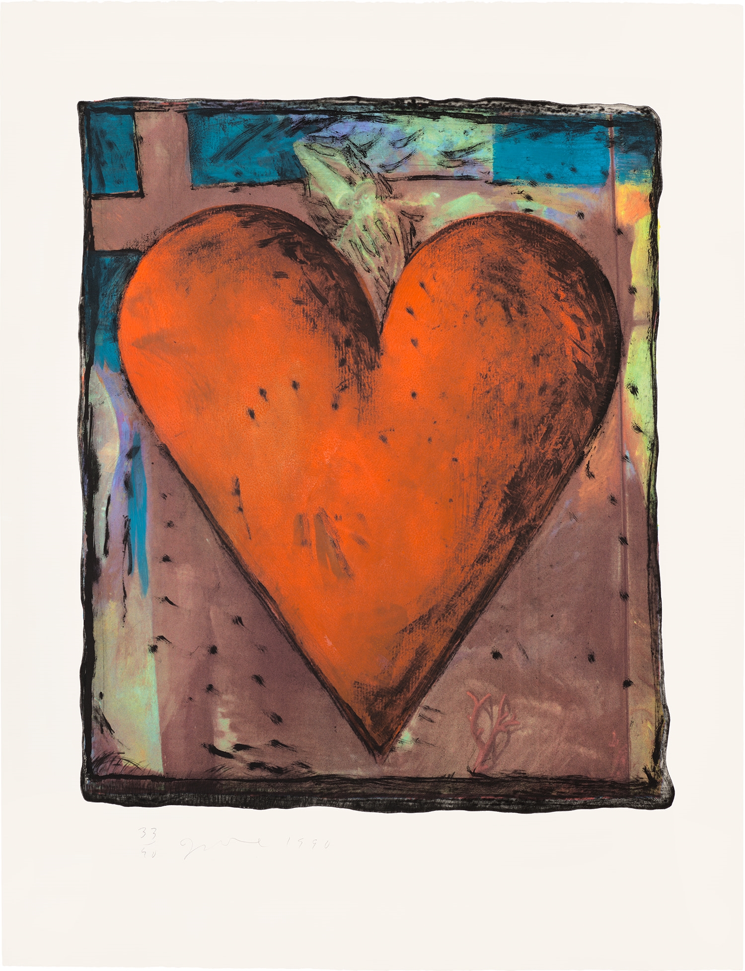 Jim Dine | The Hand-Colored Viennese Hearts VII (C. 34.7) (1990 ...