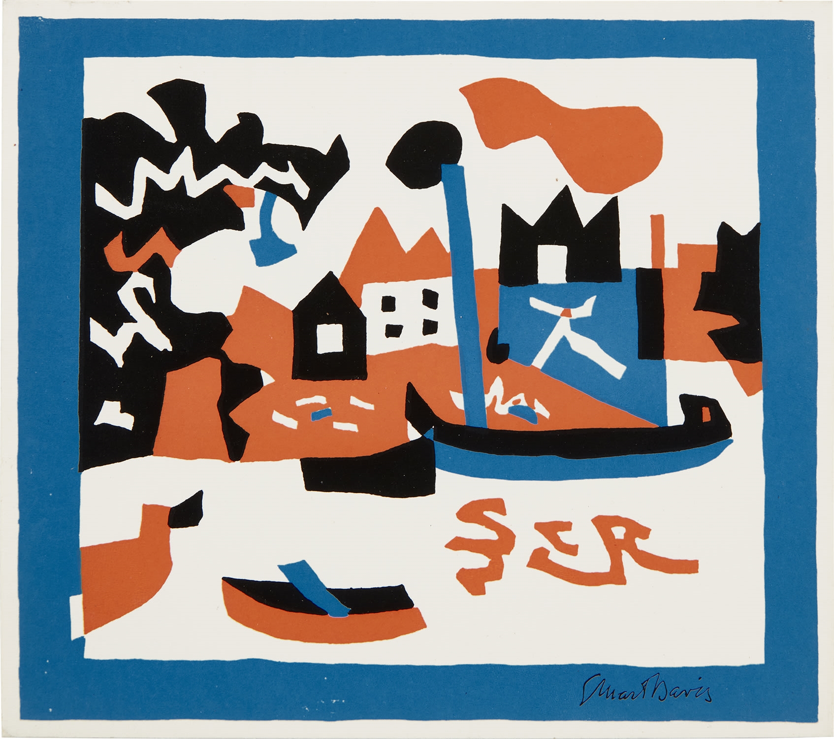 Stuart Davis | Street scene depicting a wedding procession with horse ...