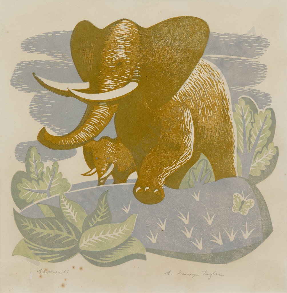 E. Mervyn Taylor | Elephants | MutualArt