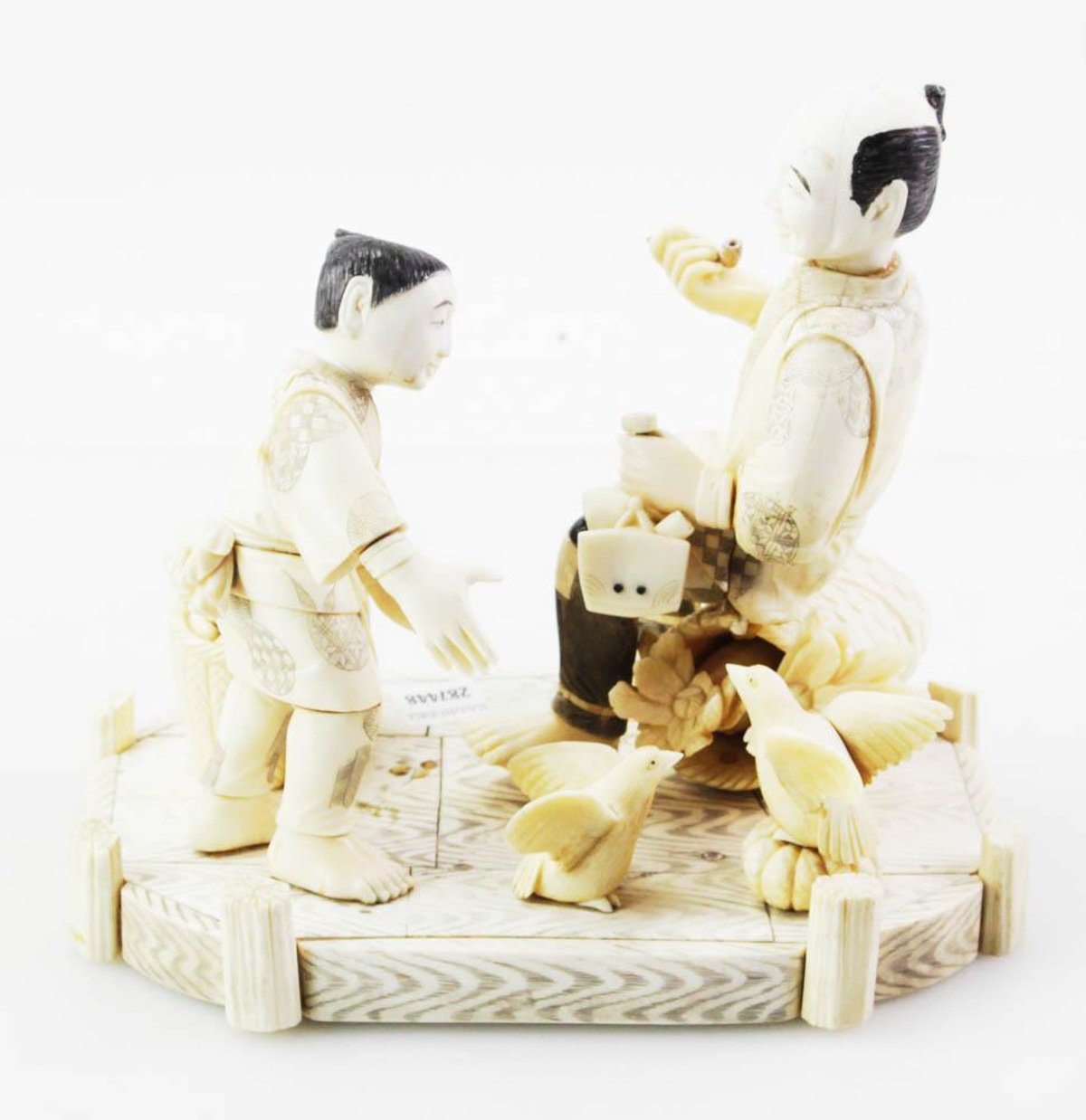 Japanese School | Antique Japanese Carved Bone Grouping | MutualArt