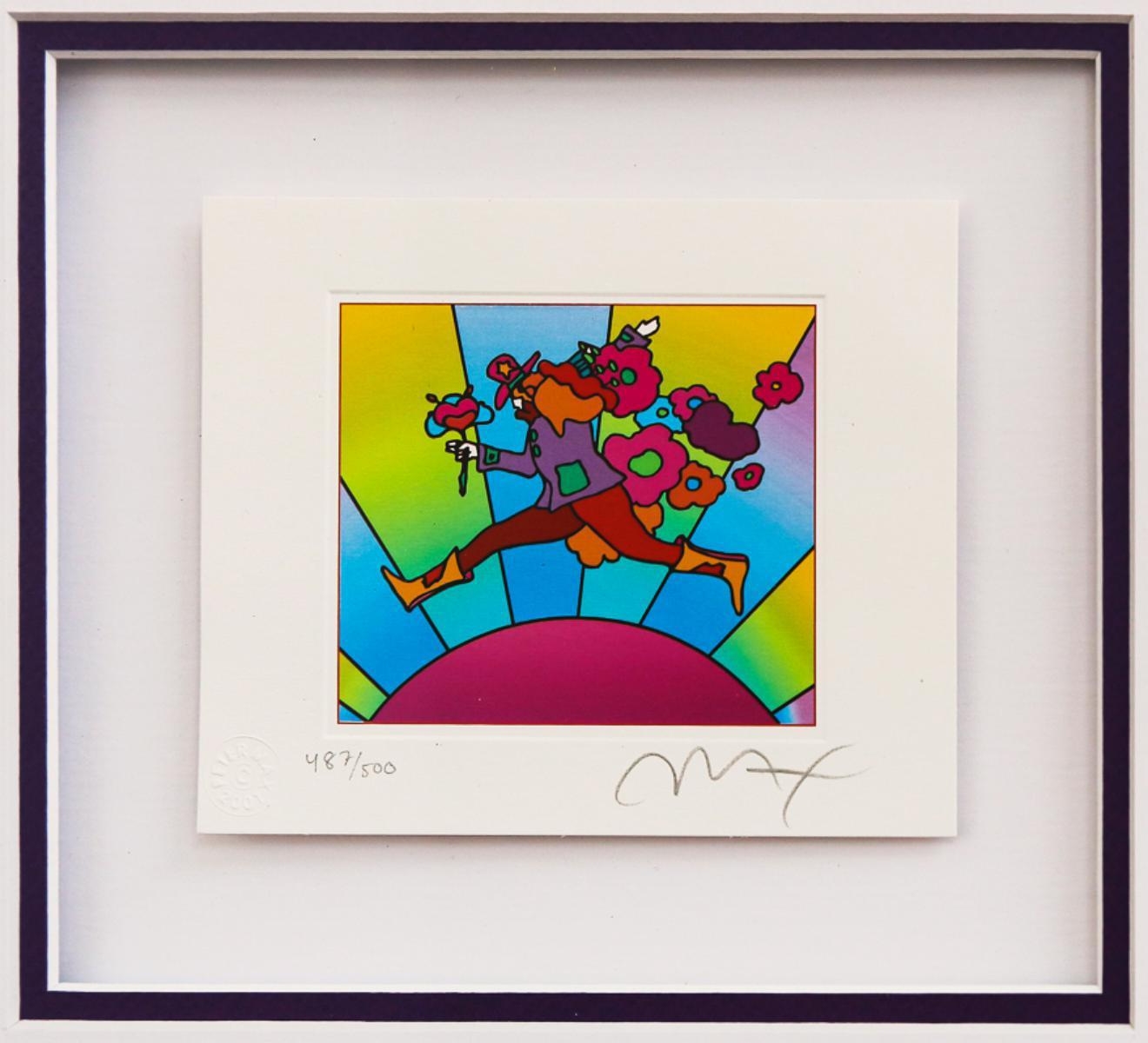 Peter Max | Flower Jumper Over Sunrise | MutualArt