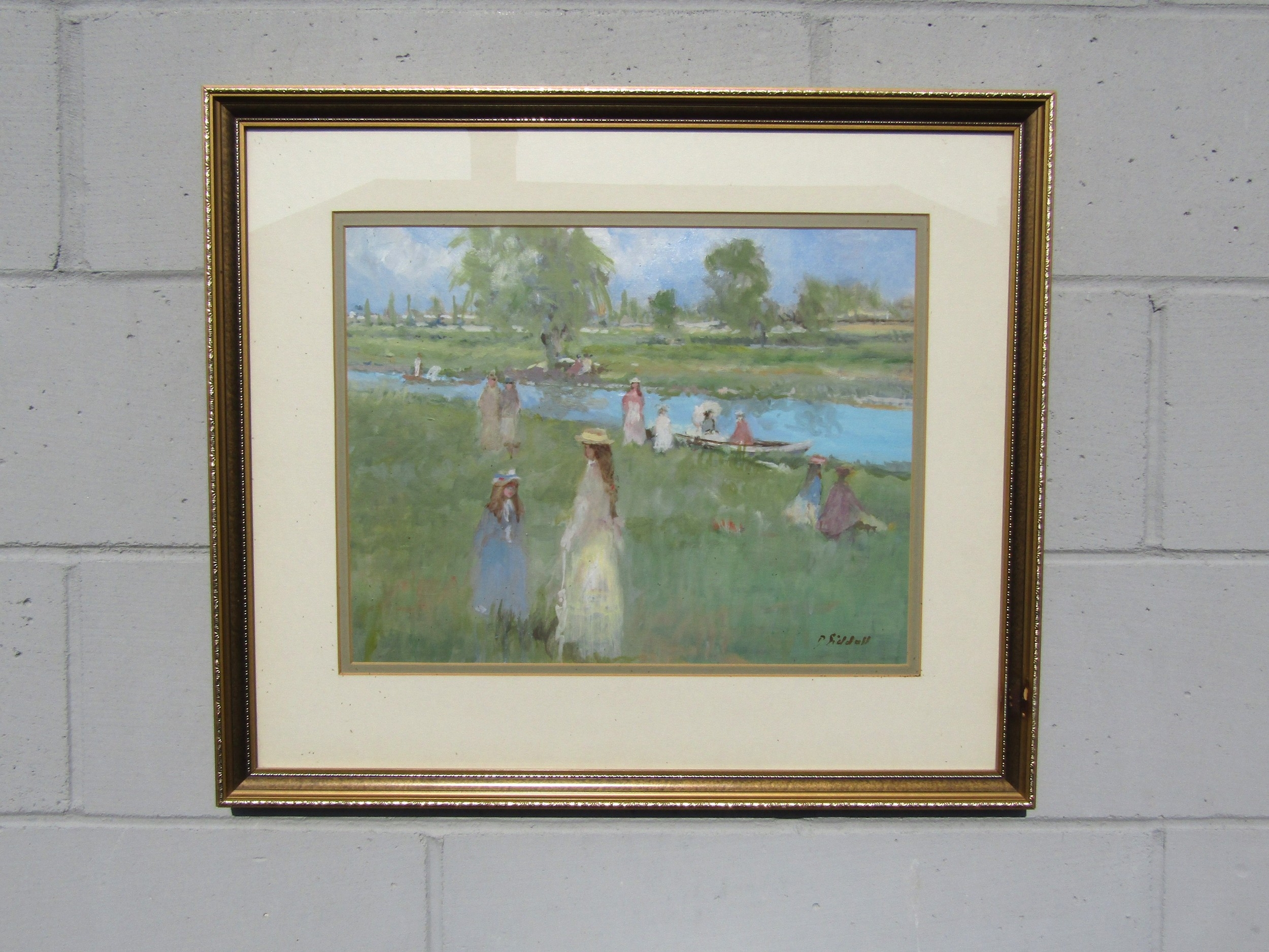 Don Siddall | Summer's Day on a river bank with figures | MutualArt