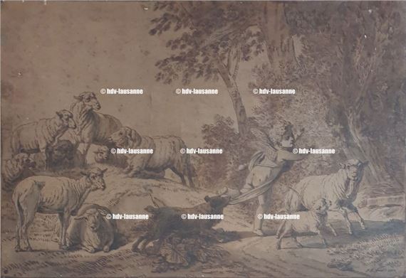 Jean-Baptiste Huet | Cupidon chassé du troupeau (1810) | MutualArt