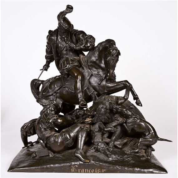 Théodore Gechter | François 1er à la chasse au sanglier (1841) | MutualArt