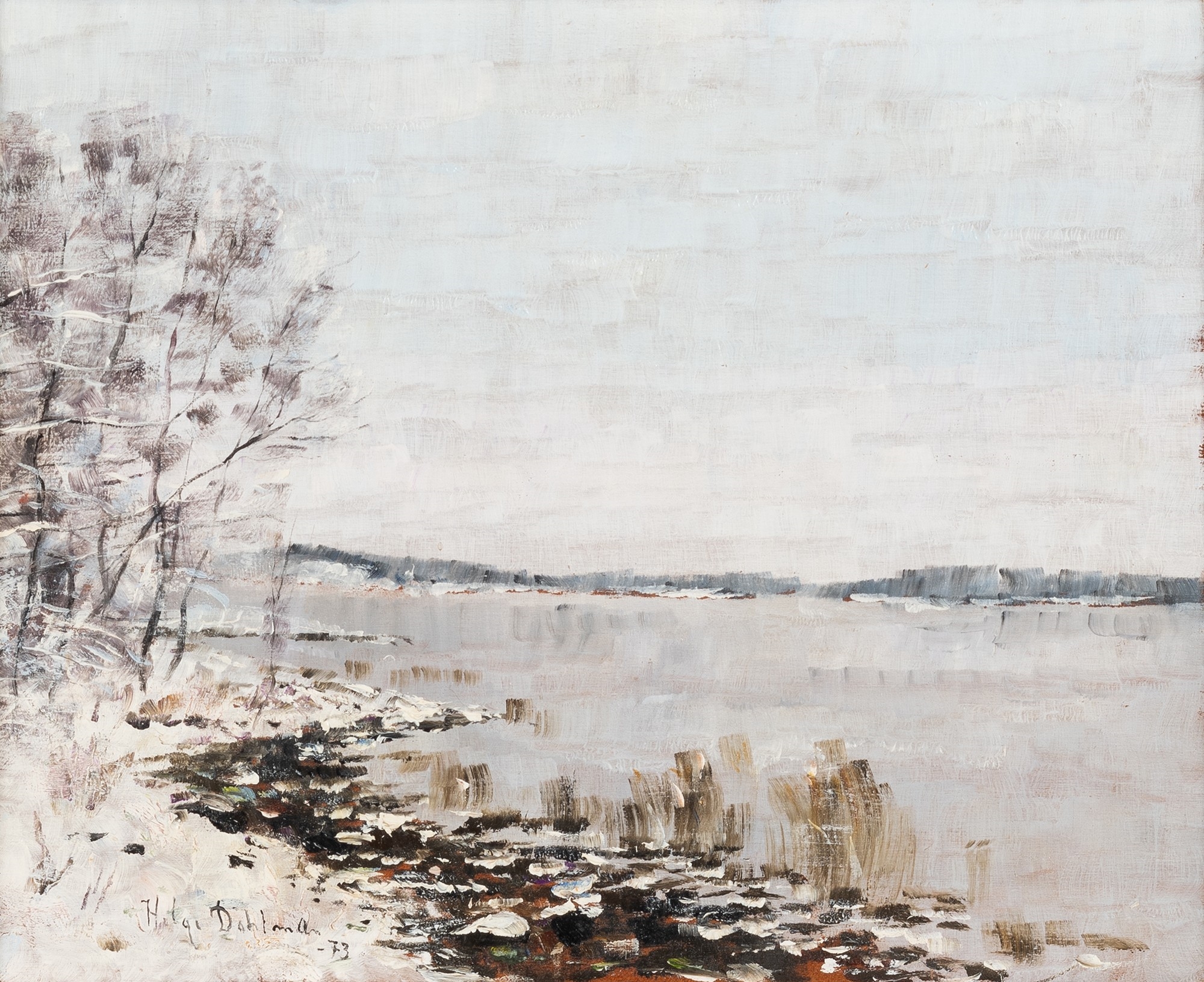 Helge Dahlman | Shore landscape (1973) | MutualArt