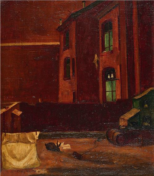 Theo Champion | Hinterhof. (1920) | MutualArt