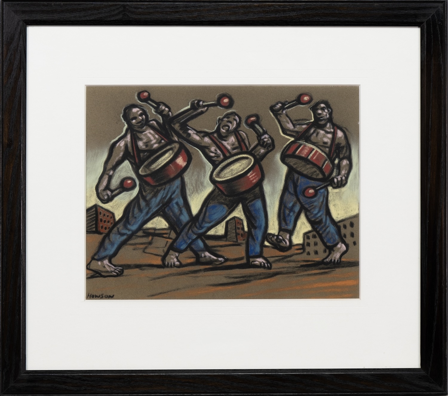 Peter Howson Obe | THREE DRUMMERS | MutualArt