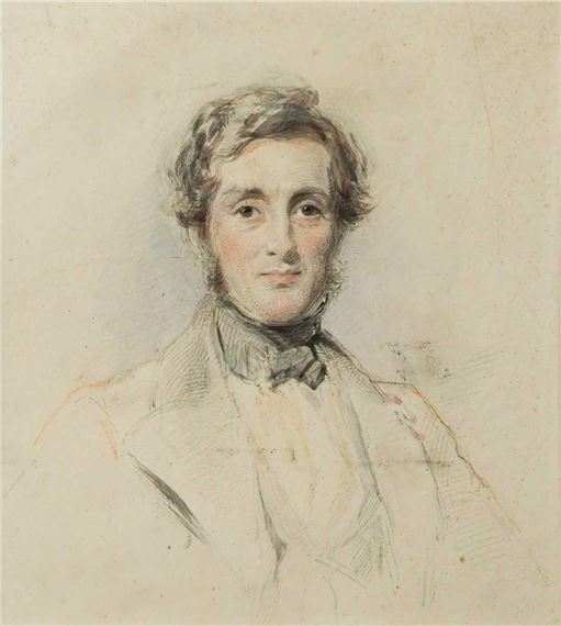 Richmond George | Portrait study of a gentleman, possibly a friend of ...