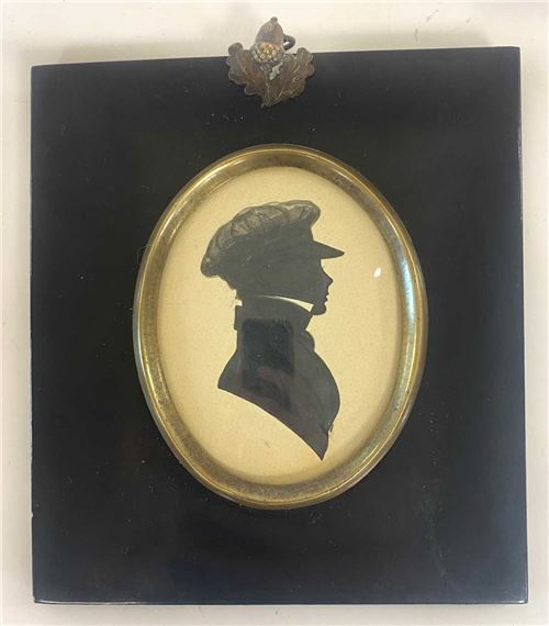 George Atkinson | Pair of oval silhouette portraits | MutualArt