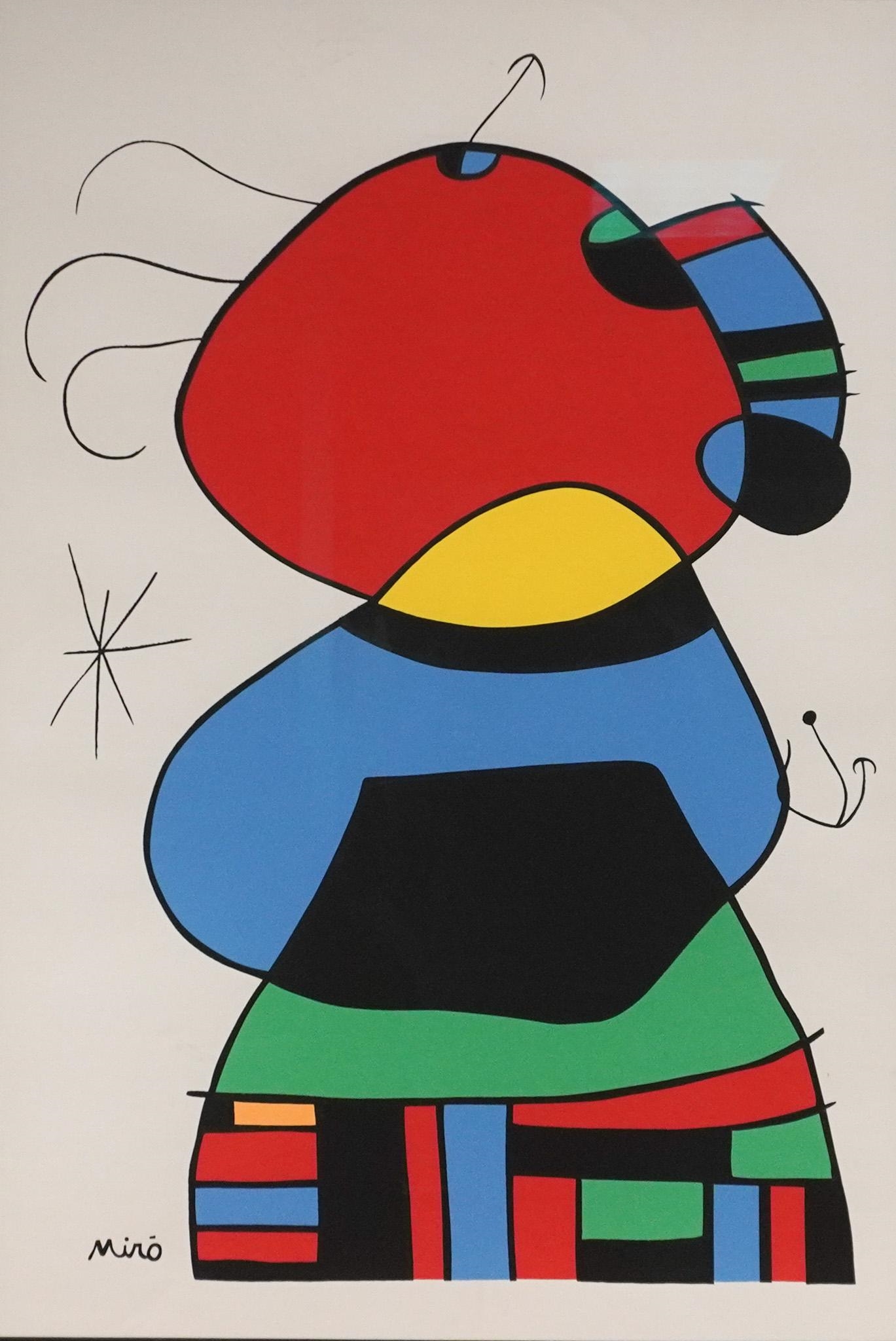 Joan Miró | Woman with Three Hairs Surrounded by Birds in the Night ...