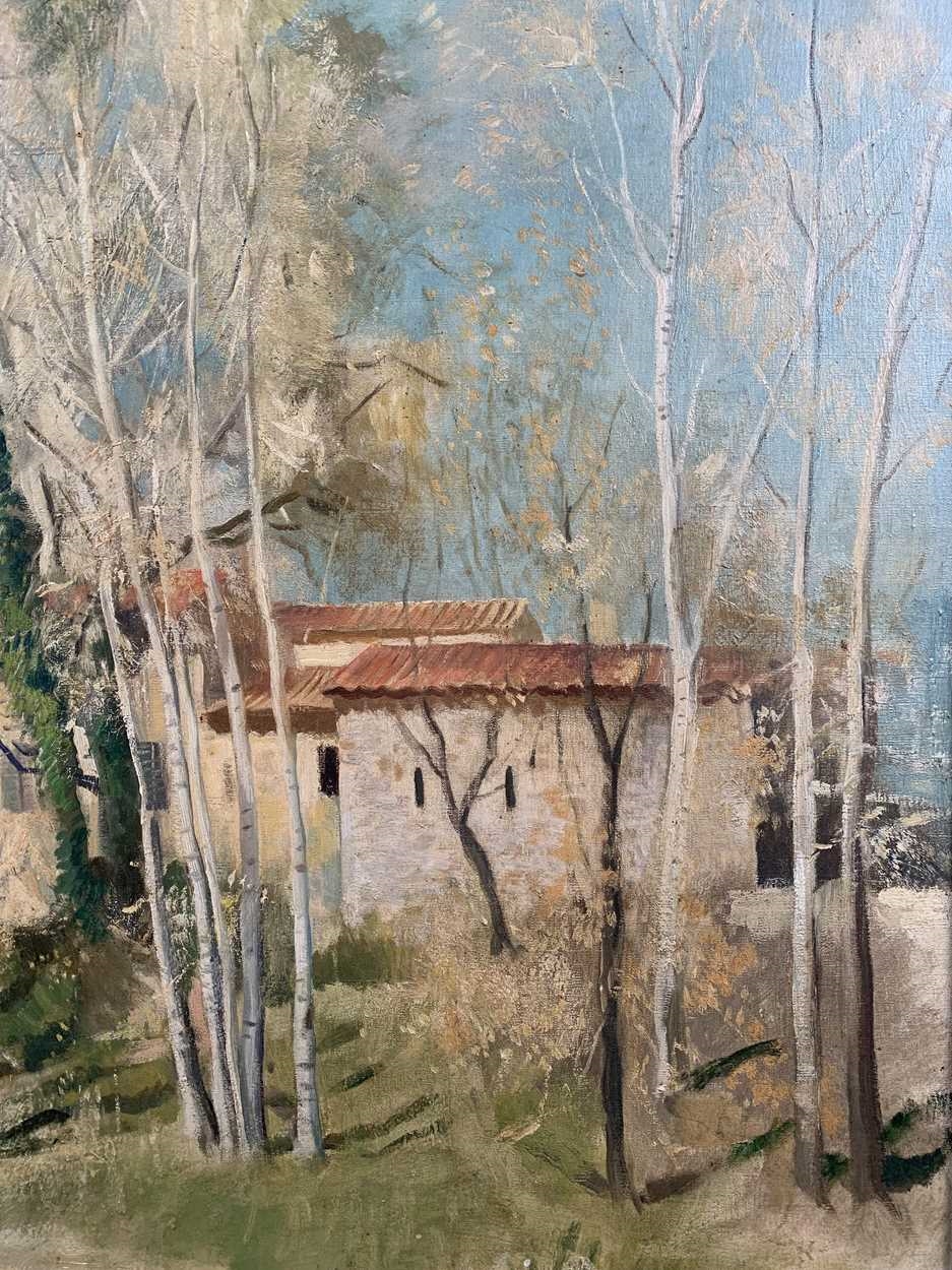 Sir Oswald Hornby Joseph Birley | Farmhouse by a river in France (1935 ...