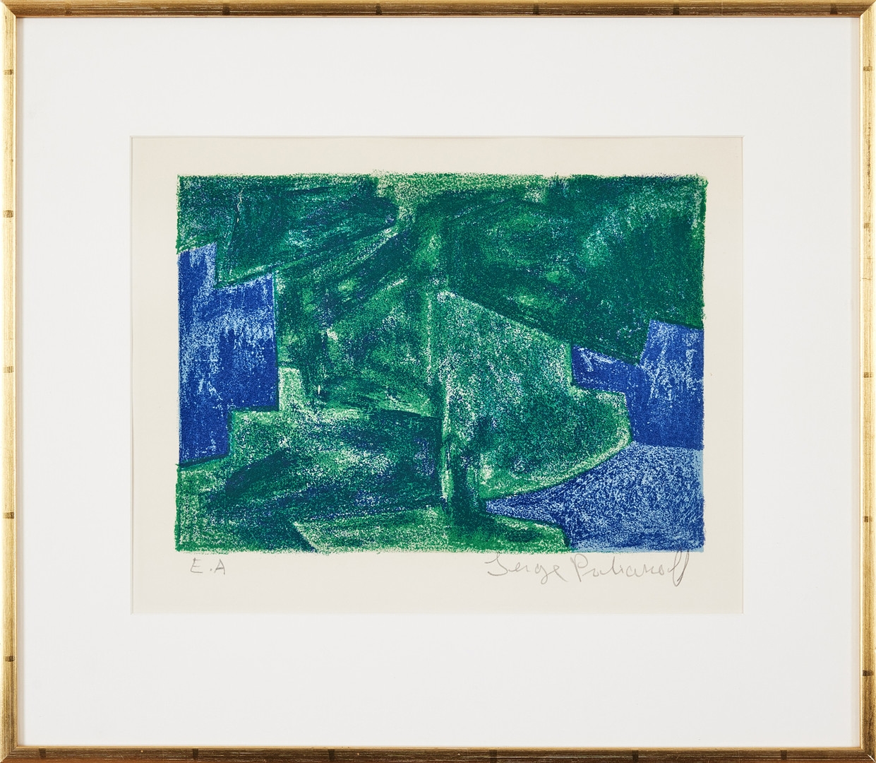 Serge Poliakoff | Composition bleue et verte (1963 - 1964) | MutualArt