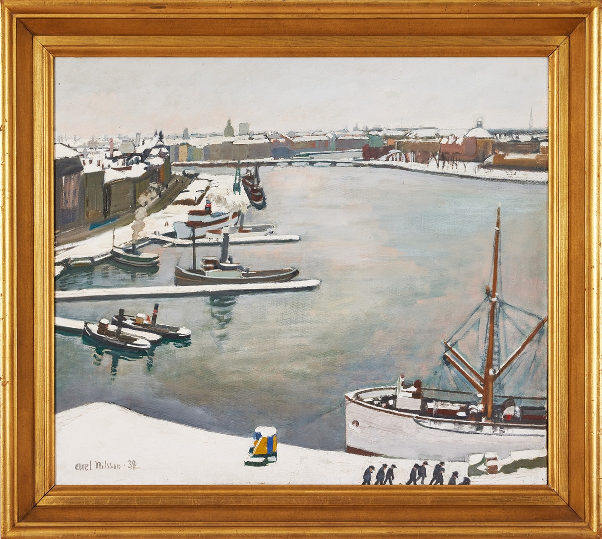 Axel Nilsson | Vinter i hamnen/Vinter Skeppsbron (39) | MutualArt