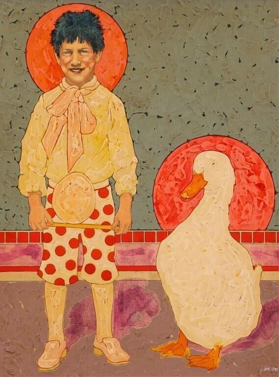 Grant Leier | HAPPY DREAM GATE KEEPER WITH GIANT PEKING GOOSE; (1982 ...