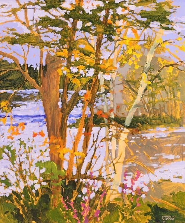 Claude A. Simard | la vieil arbre au jardin (1989) | MutualArt