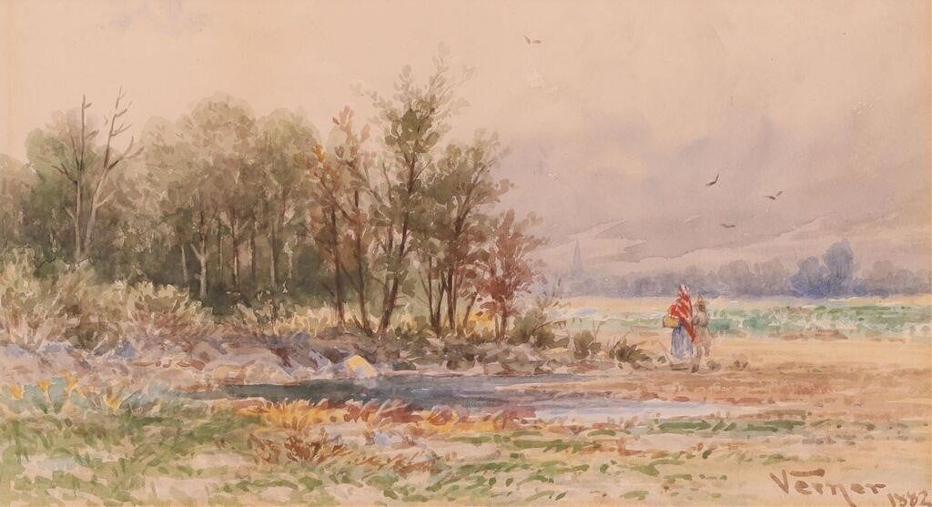 Frederick Arthur Verner | FIGURES IN A PASTORAL SETTING (1882) | MutualArt