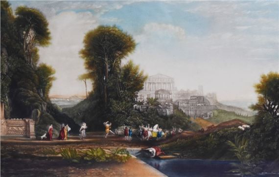 John Cother Webb | Figures within a Grecian landscape | MutualArt