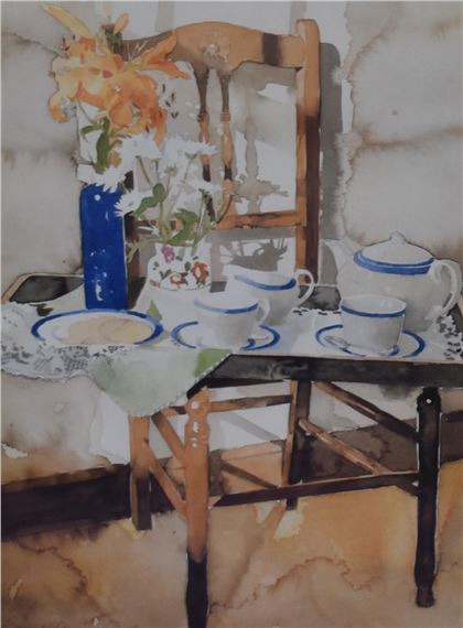 Richard Akerman | Still life displays on chairs | MutualArt