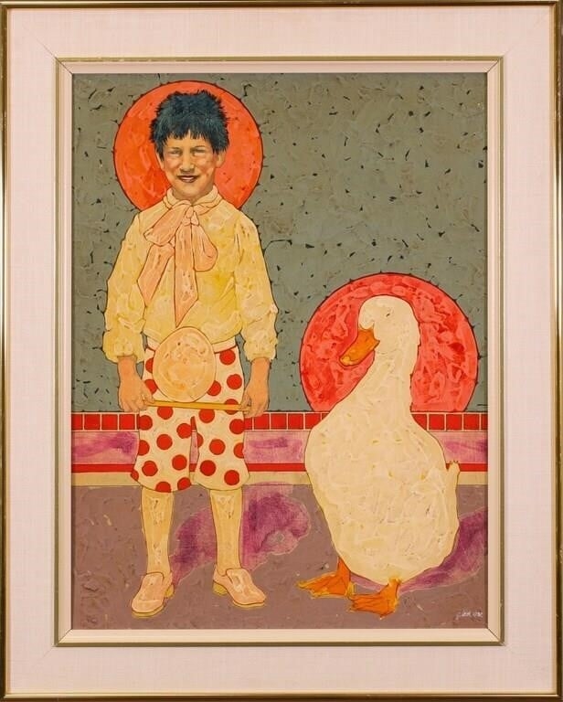 Grant Leier | HAPPY DREAM GATE KEEPER WITH GIANT PEKING GOOSE; (1982 ...