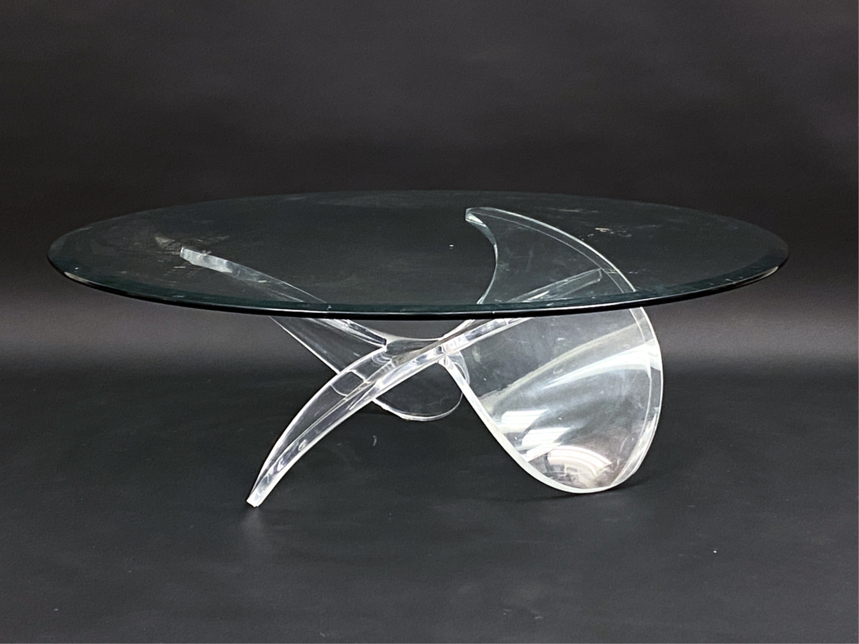 Knut Hesterberg | VINTAGE LUCITE PROPELLER COFFEE TABLE | MutualArt