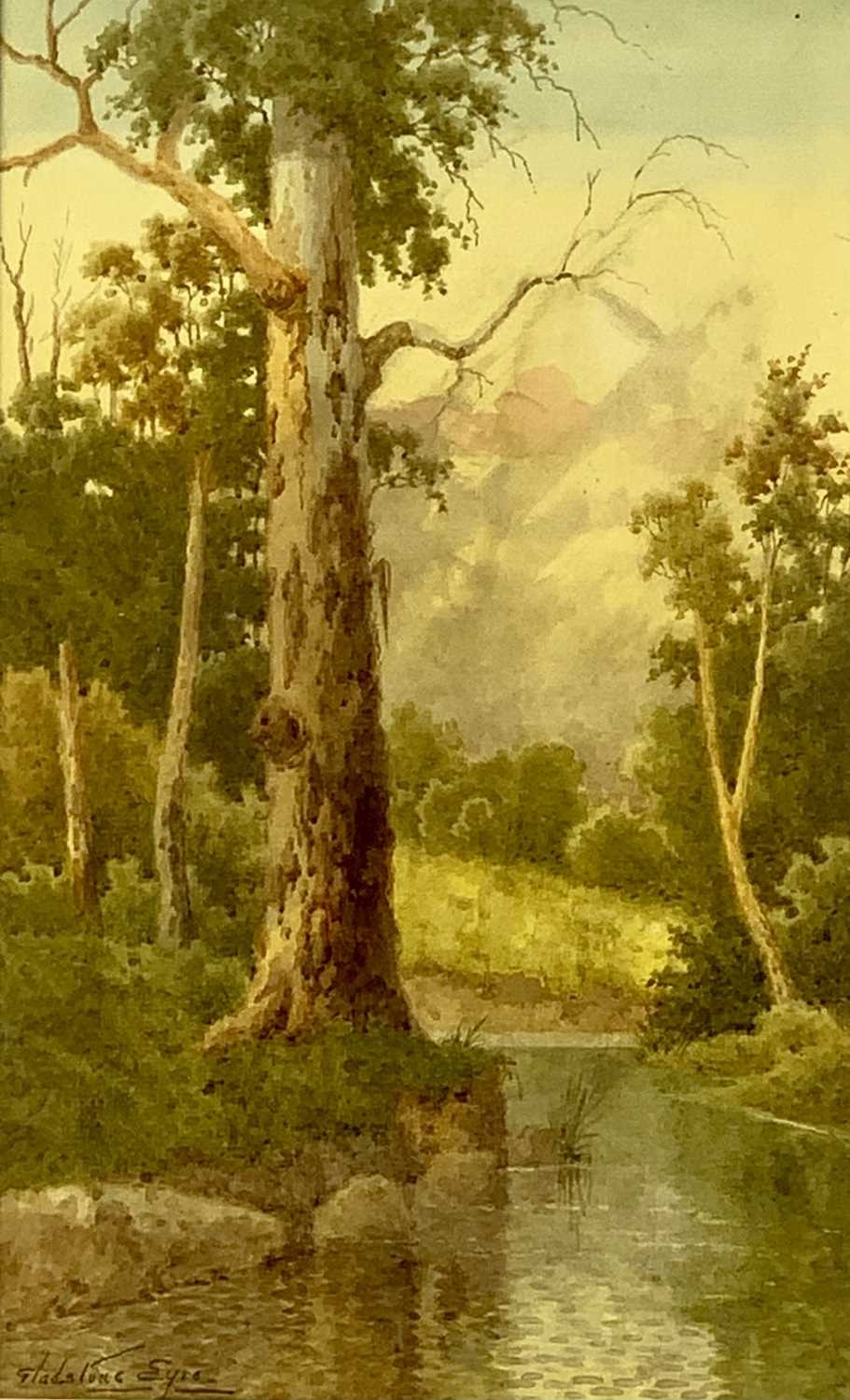 Gladstone Eyre | Mountainous river with trees | MutualArt
