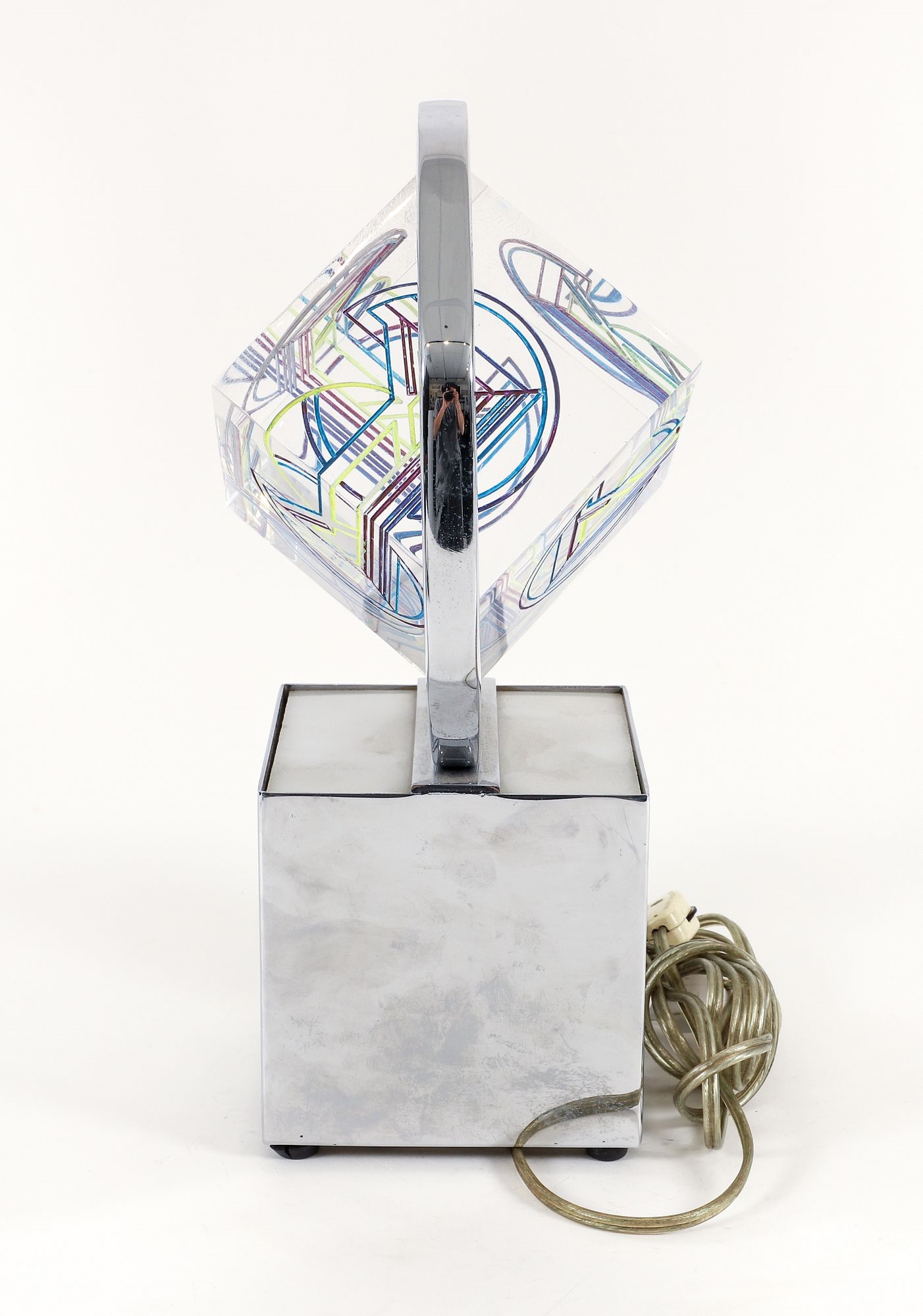 Aaronel deRoy Gruber | Kinetic Plexiglass Rotating Cube | MutualArt