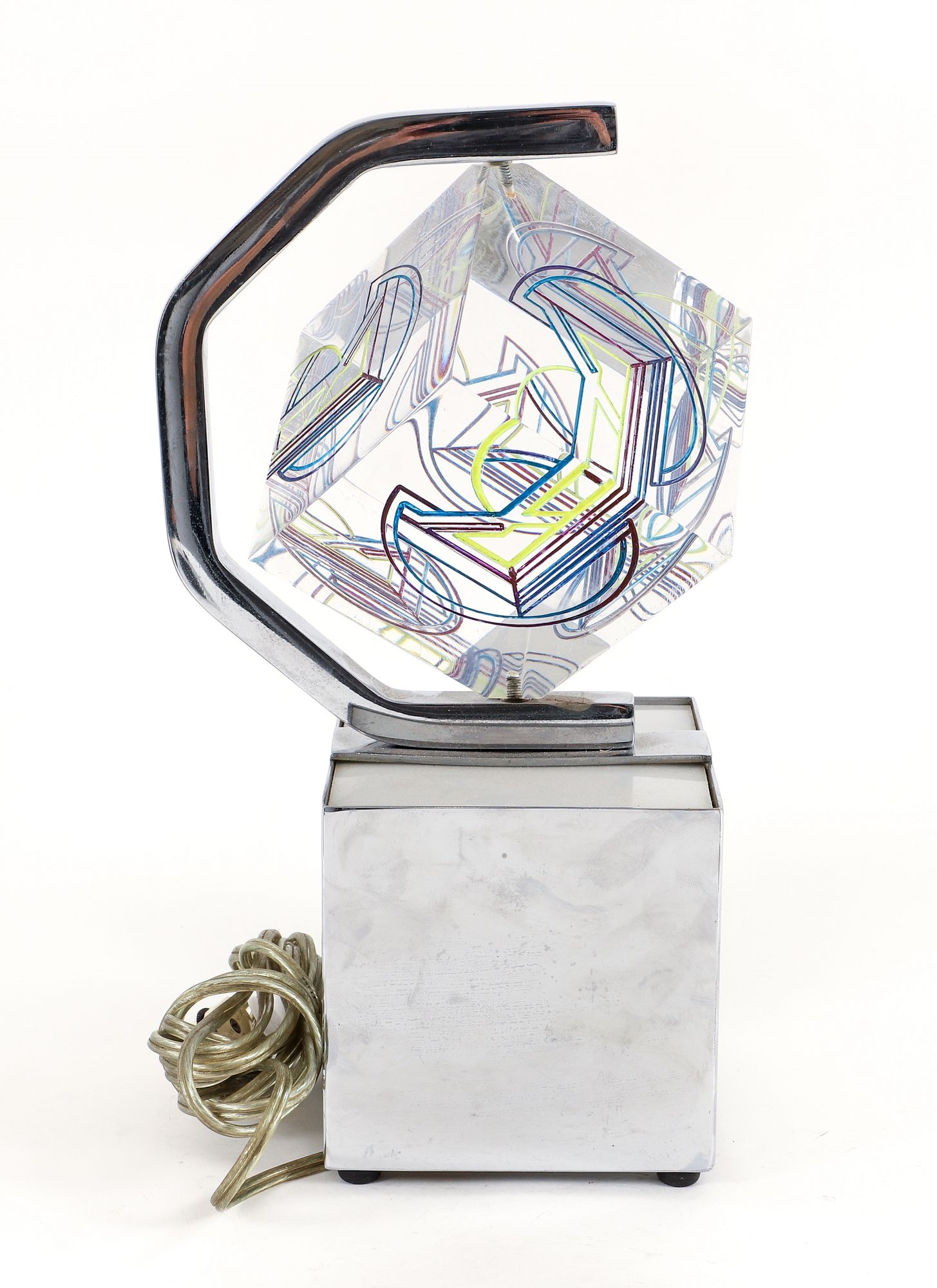 Aaronel deRoy Gruber | Kinetic Plexiglass Rotating Cube | MutualArt