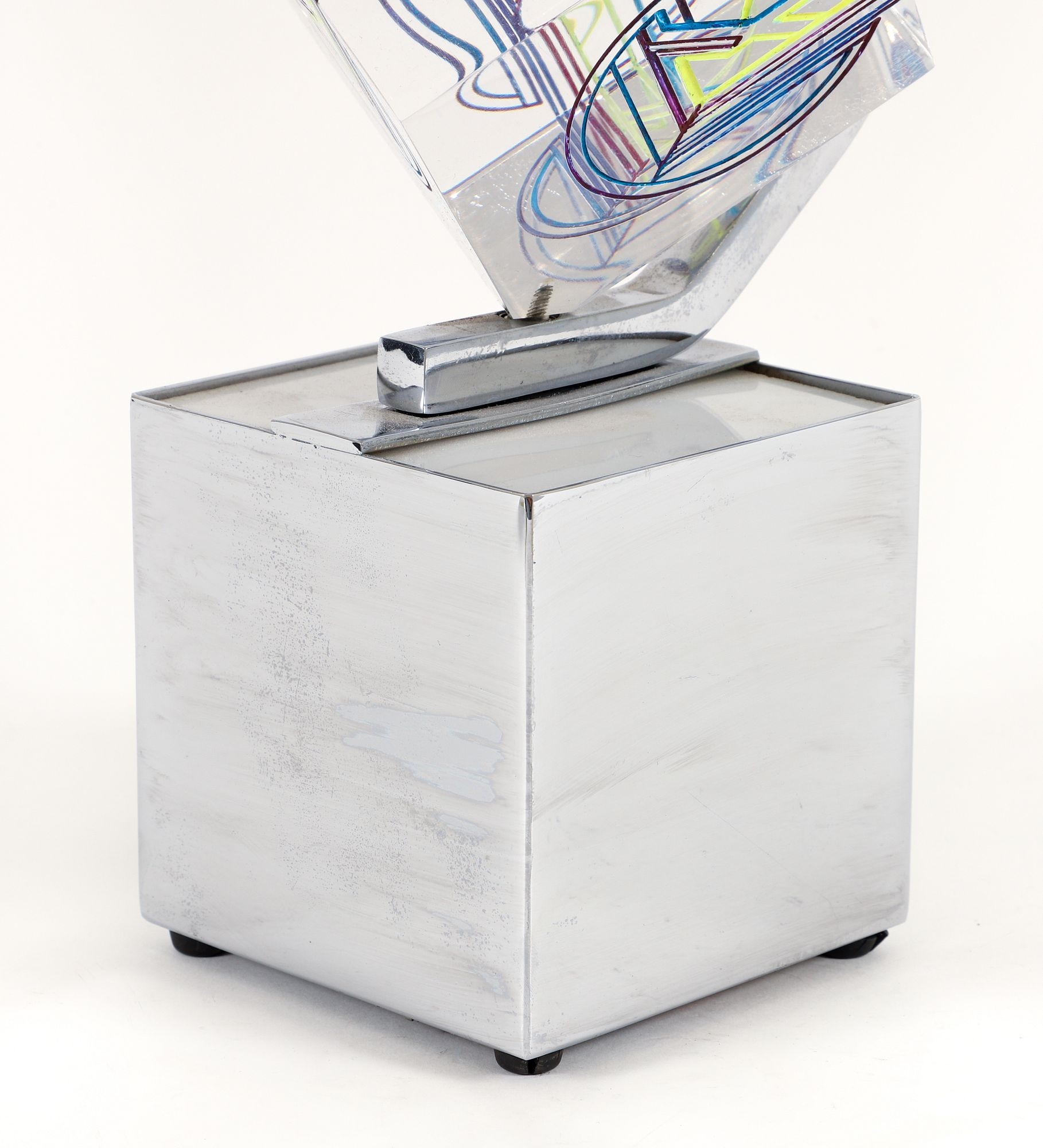 Aaronel deRoy Gruber | Kinetic Plexiglass Rotating Cube | MutualArt