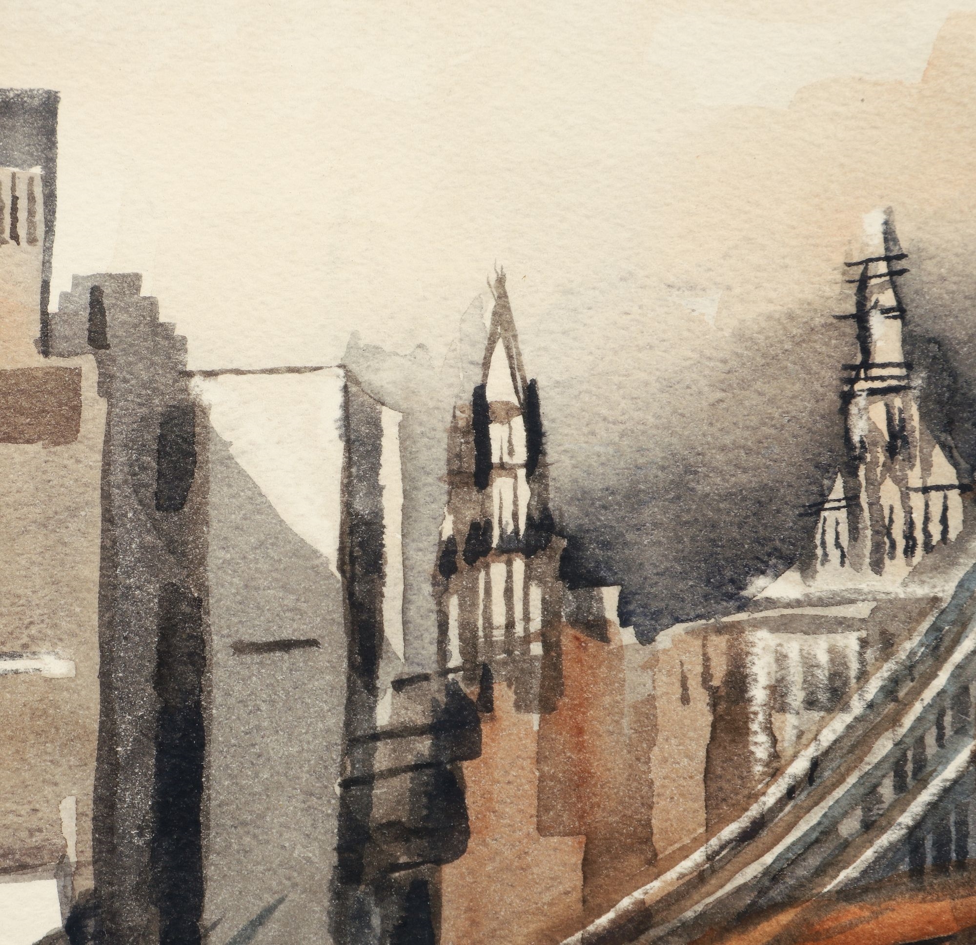 Henry Koerner | New York City Skyline, With the Twin Towers (1976 ...