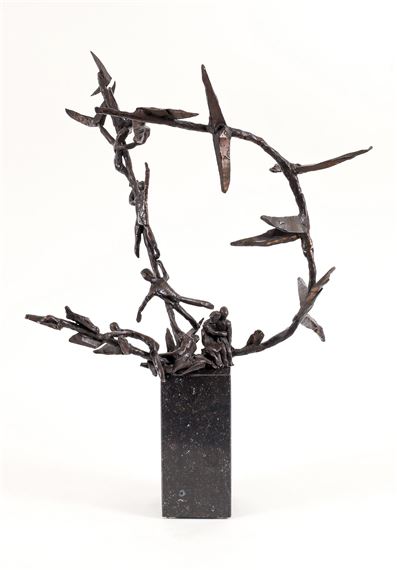 Mary Callery | Figures Seated below Trees with Birds and Figures (20th ...