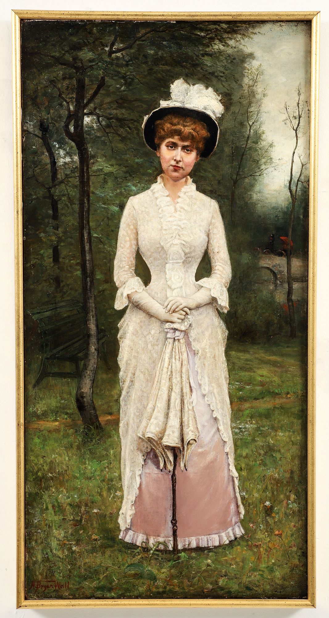 Alfred Bryan Wall | Elegant Lady in Schenley Park with Parasol (Circa ...
