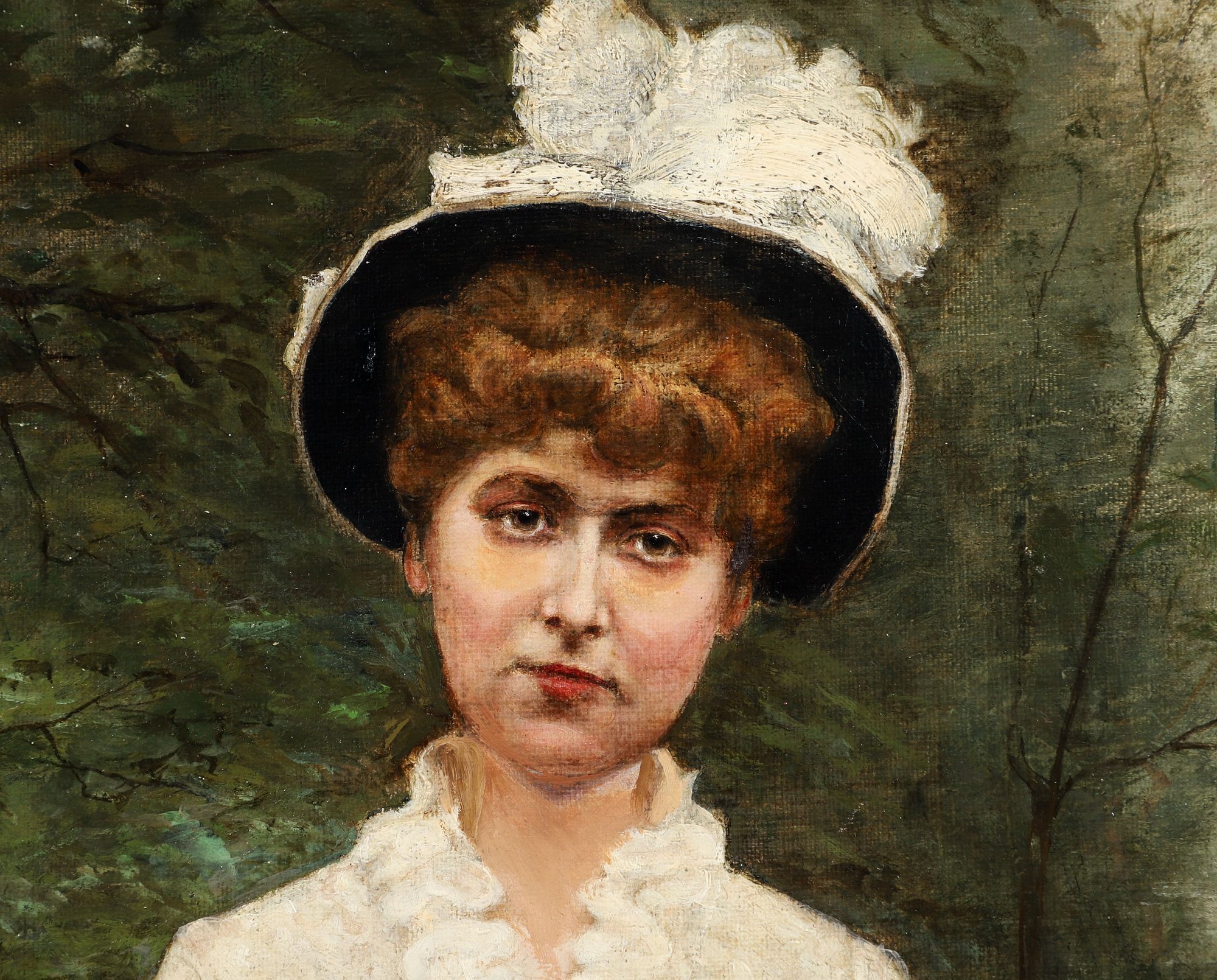 Alfred Bryan Wall | Elegant Lady in Schenley Park with Parasol (Circa ...