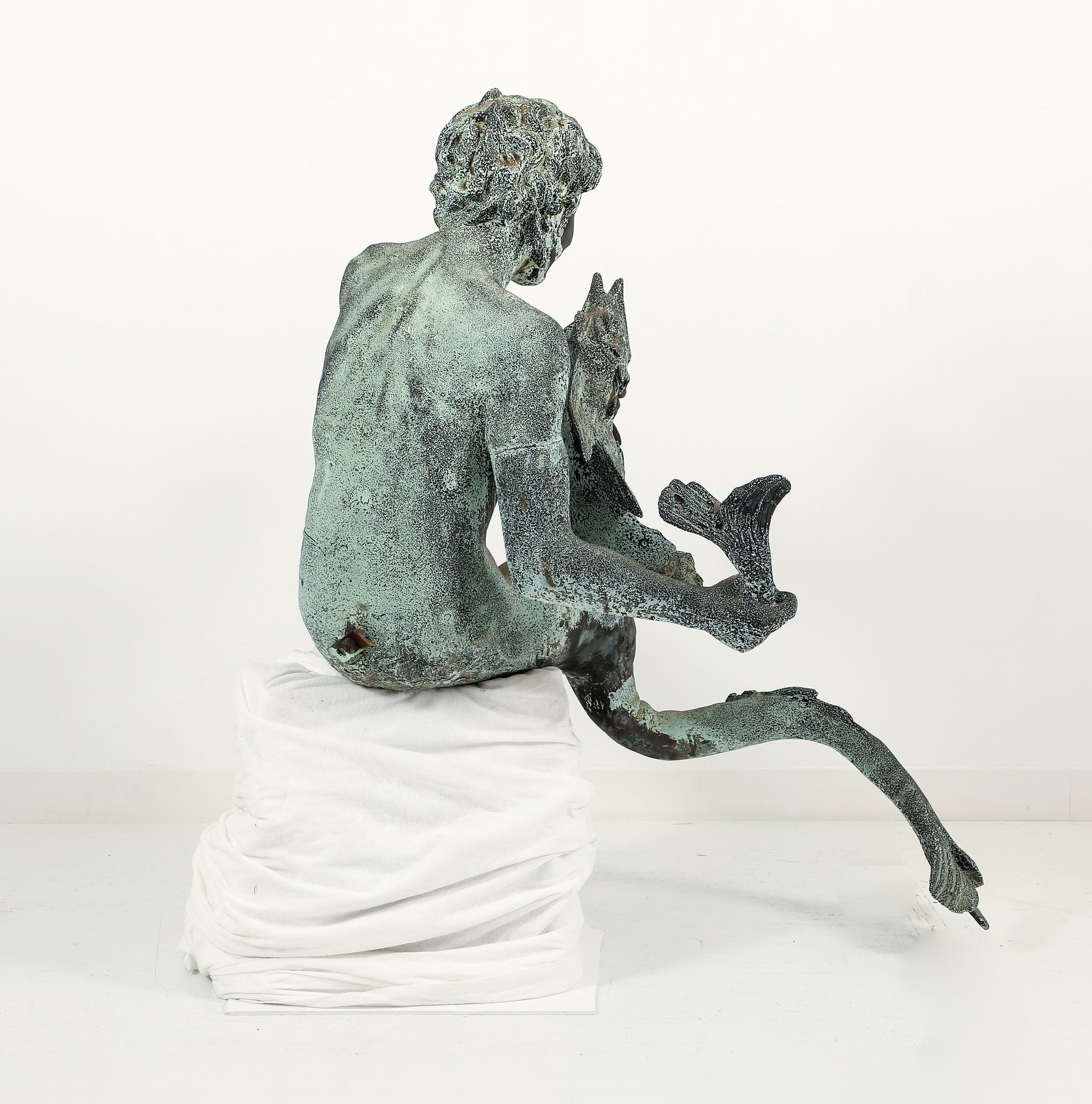 Italian School, 18th Century | Dual-tailed merman fountain | MutualArt