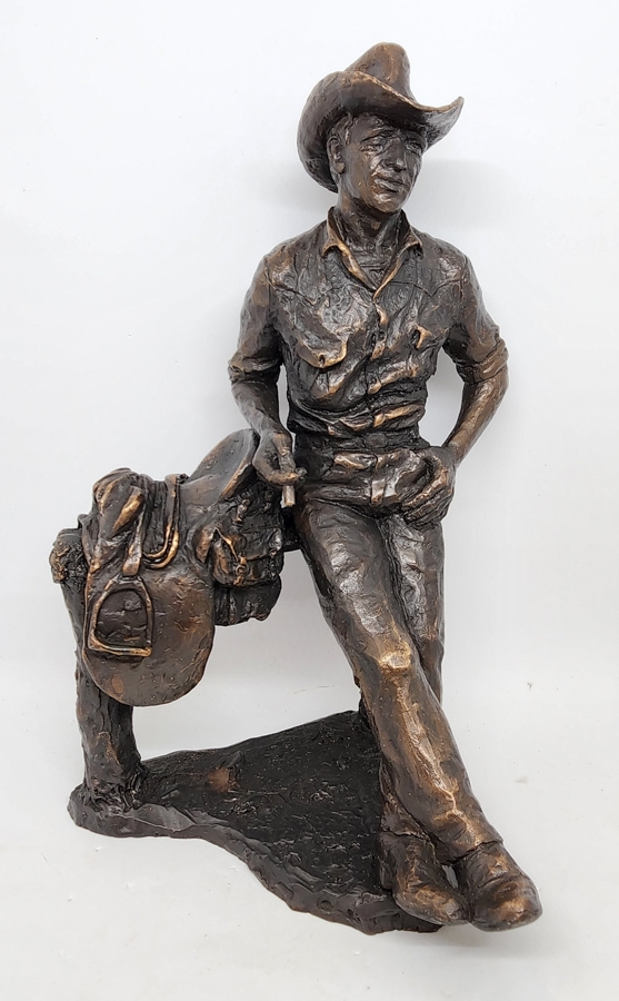 Anna B. Holan | Cowboy with Saddle | MutualArt