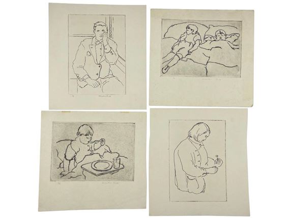 Salvatore Pinto | Four Figural Etchings | MutualArt