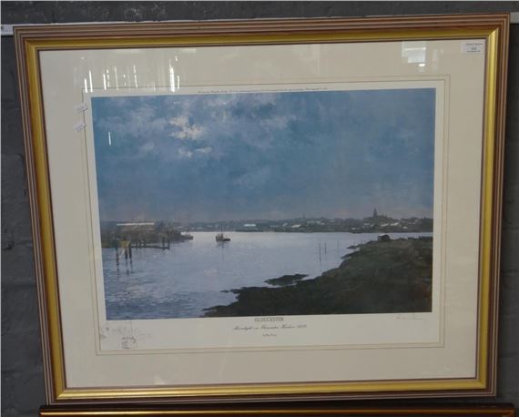 Roy Perry | Moonlight on Gloucester Harbour, 1983 | MutualArt