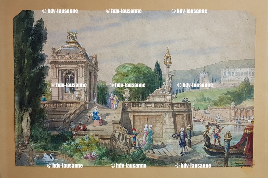 Pierre-Henri Mayeux | Réunion de 2 aquarelles | MutualArt