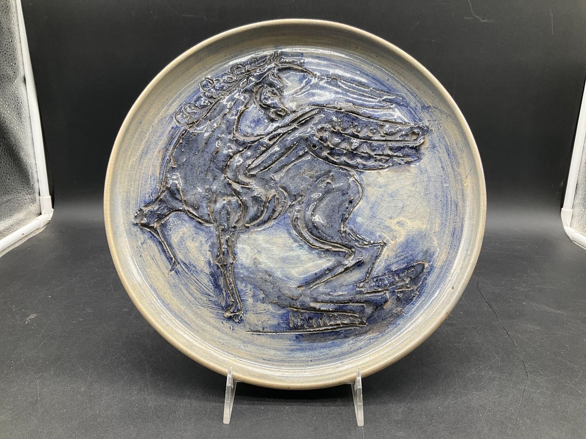 Paula Winokur | Art pottery depicting a unicorn | MutualArt