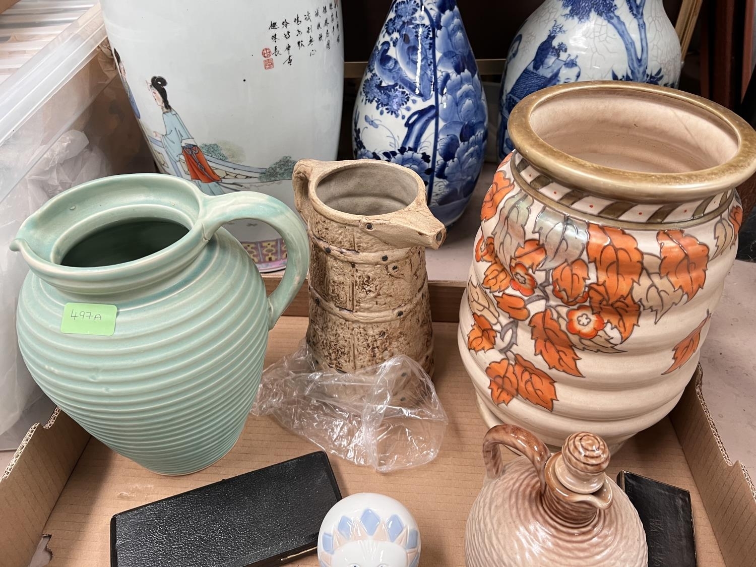 Charlotte Rhead | A 1930's Charlotte Rhead large tube line vase ...