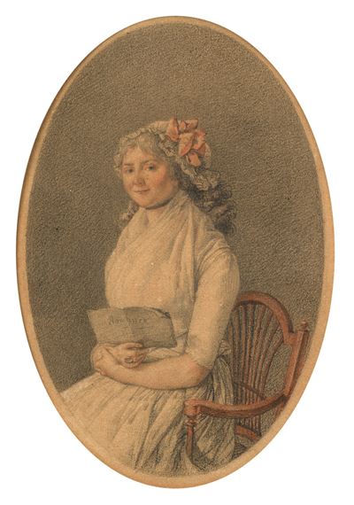 Adèle Romany | Portrait de femme assise tenant un journal | MutualArt