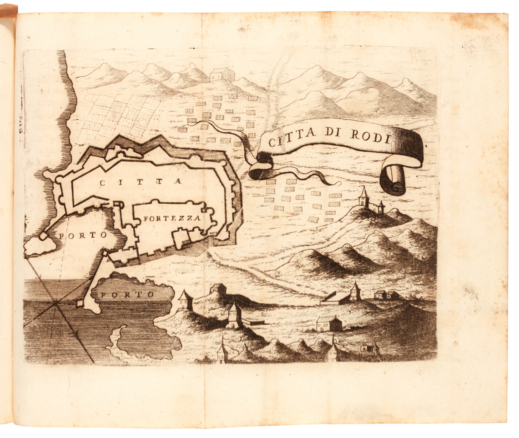 Vincezo Maria Coronelli | Isola di Rodi geografica-storica, antica, e ...
